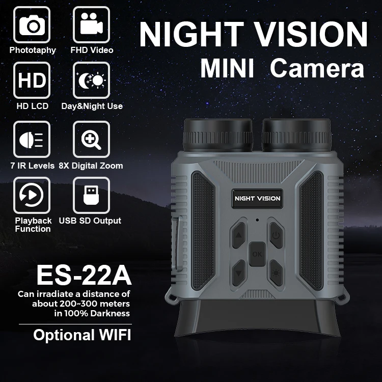 7 IR Levels Night Vision Digital Binoculars Infrared Lens Tactical Gear ...