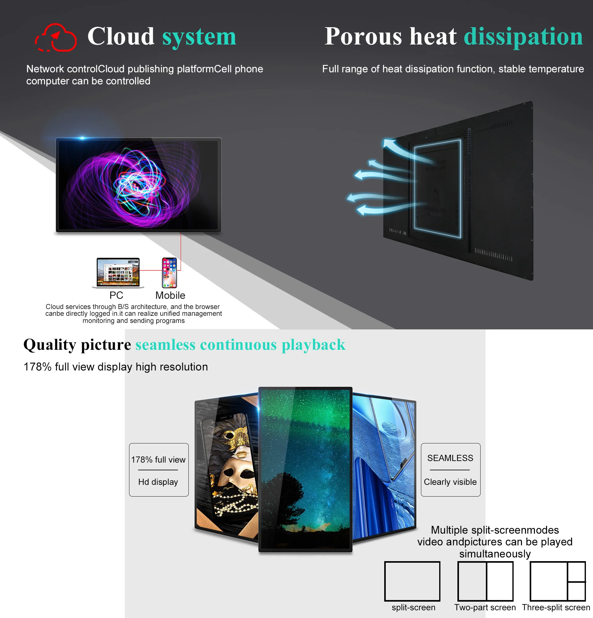 Ultra-thin Wall-mounted Advertising Machine Display Vertical Hanging ...