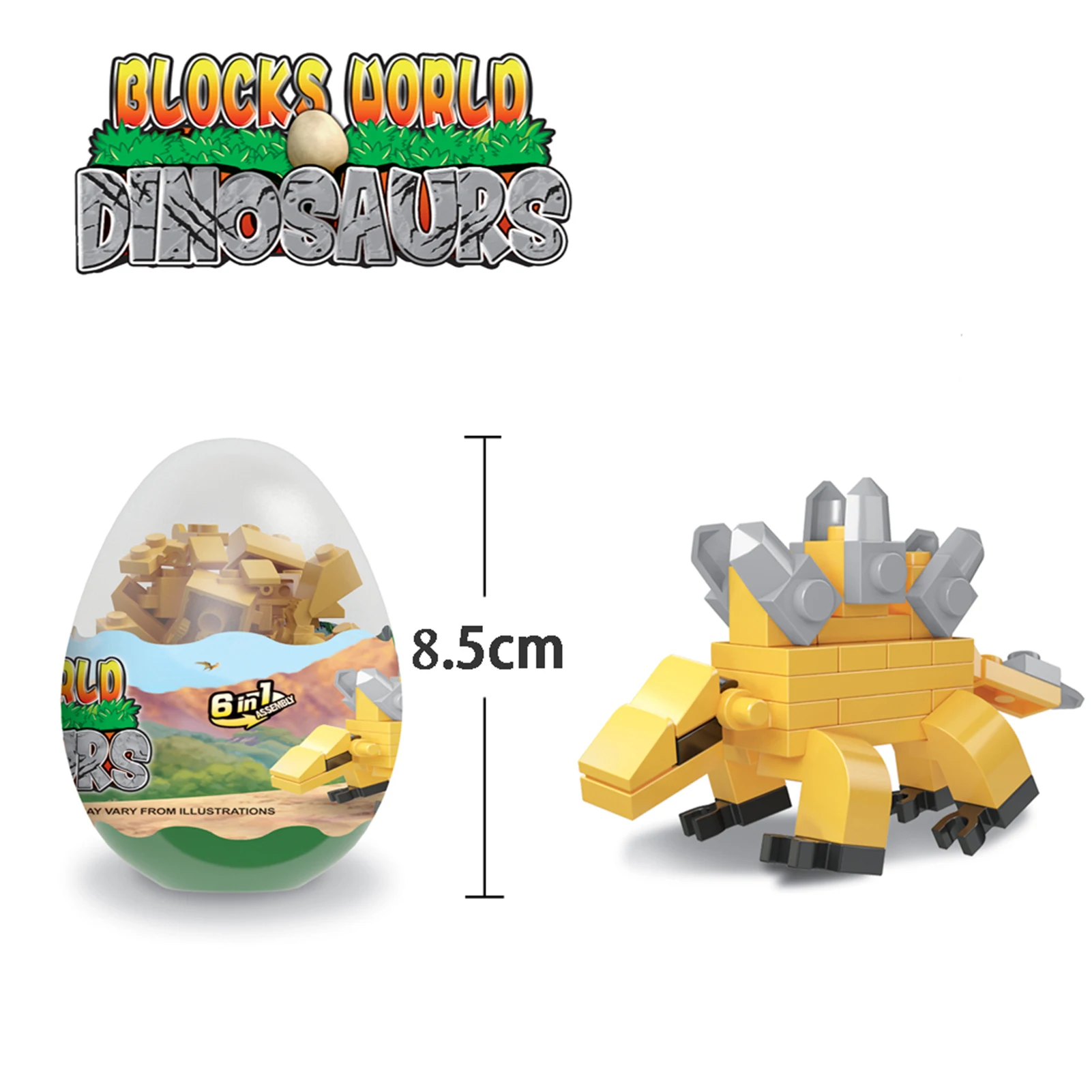 Dinosaur Easter Egg Building Blocks - 12pcs Set for Kids