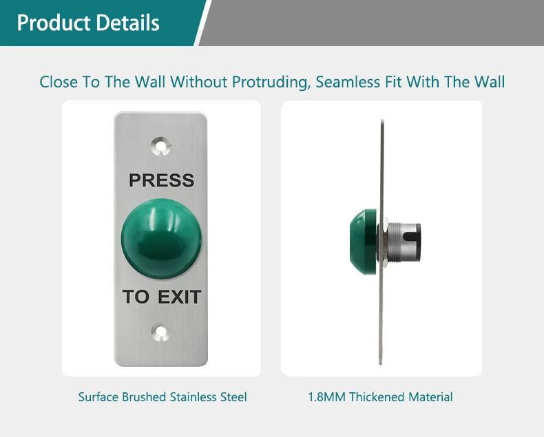 Waterproof High Impact Green Emergency Door Push Lock