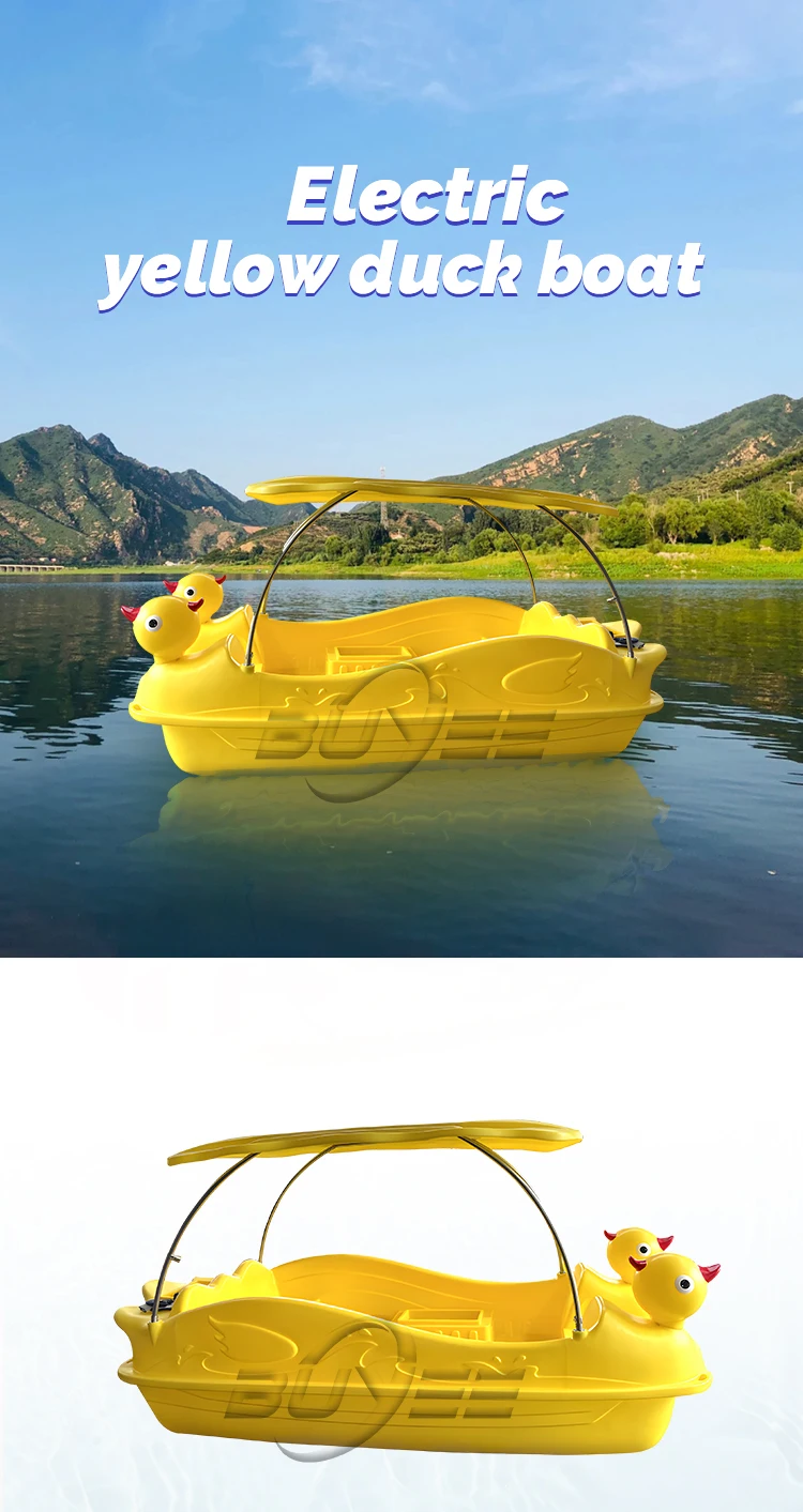 Polyethylene Electric Boat 6 People Scenic Park Parent-child Electric ...