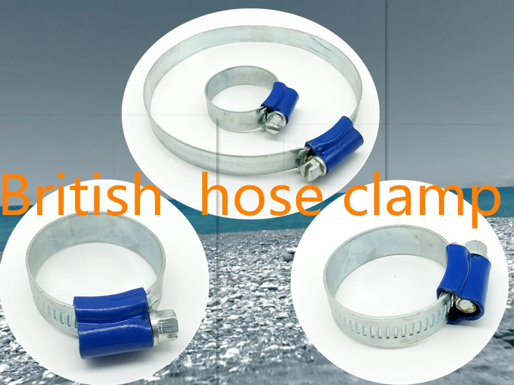 201 Stainless Steel British Type Gas Worm Drive Hose Clamps
