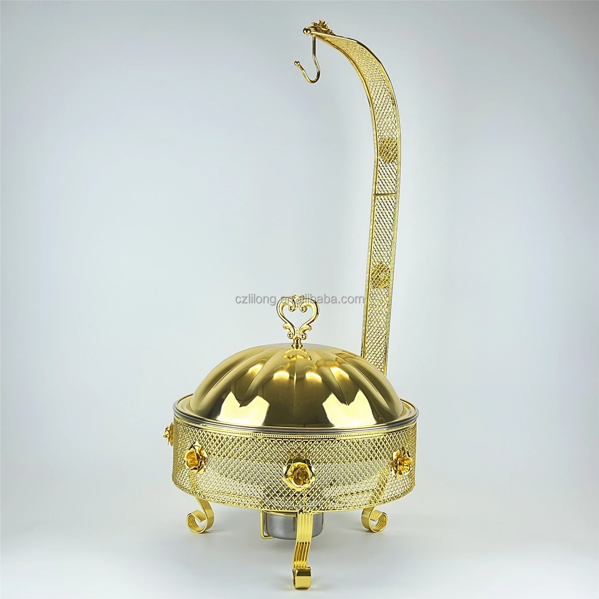 Luxury Gold 8L Stainless Steel Chafing Dish Set for Catering