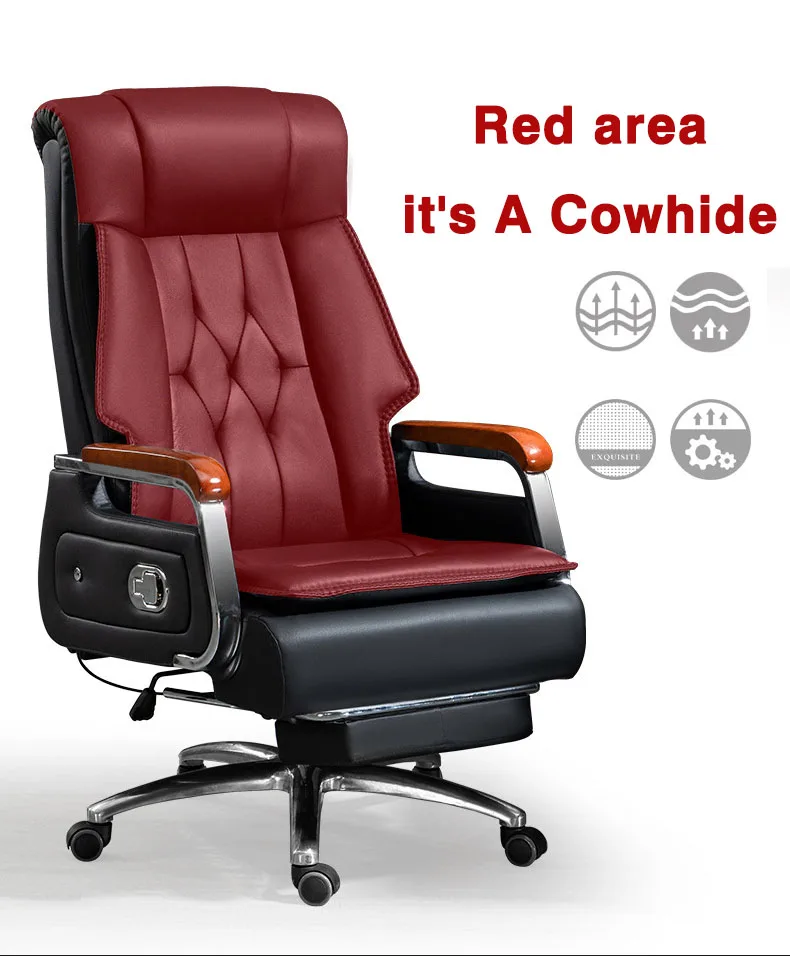 Ergonomic Office Chair - High Back Leather Swivel Desk Chair