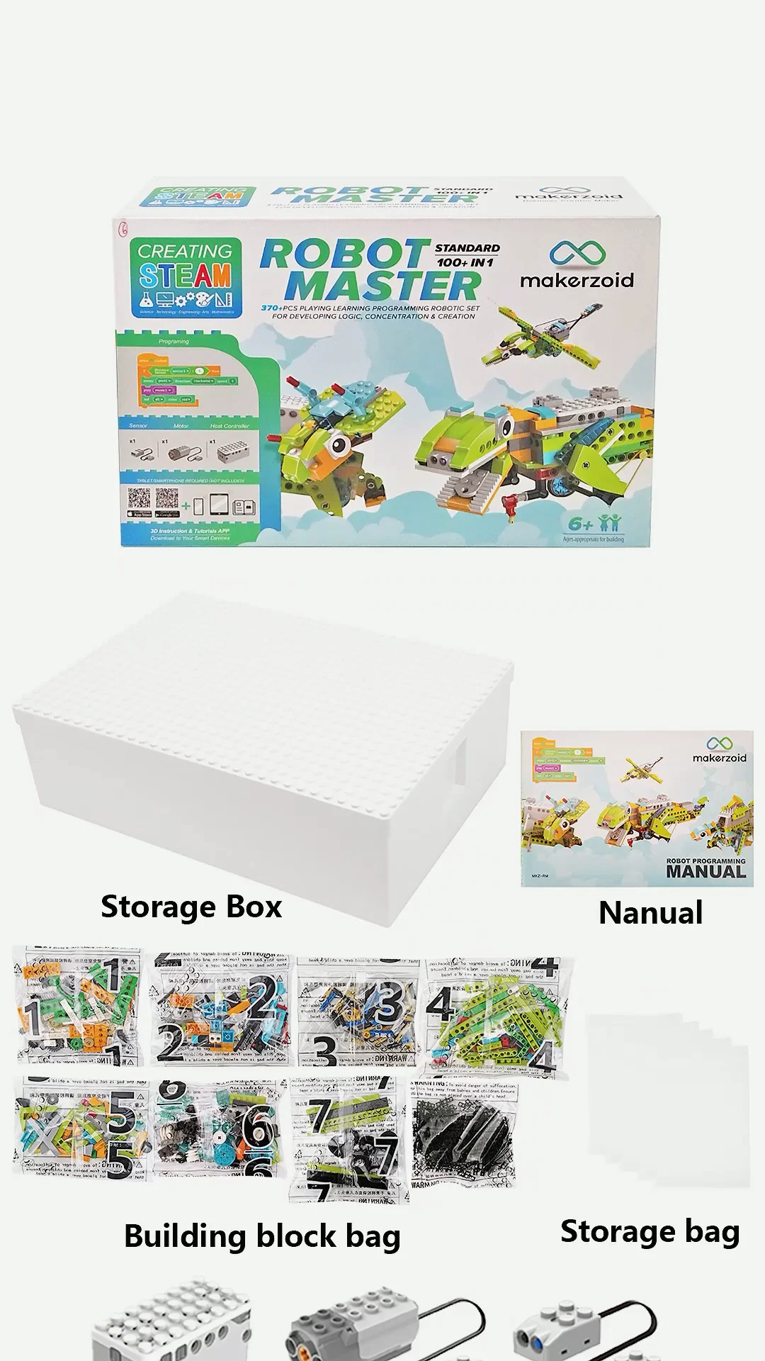 Building Block Ev3 Compatible Brick Rc App Stem Educational Kids Robot ...