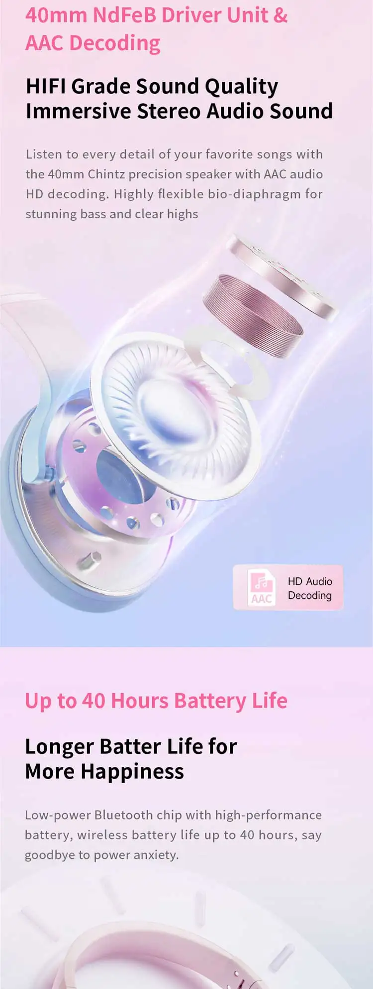 Picun Queen Foldable Retractable Bt Headphone Over Ear Bluetooth ...