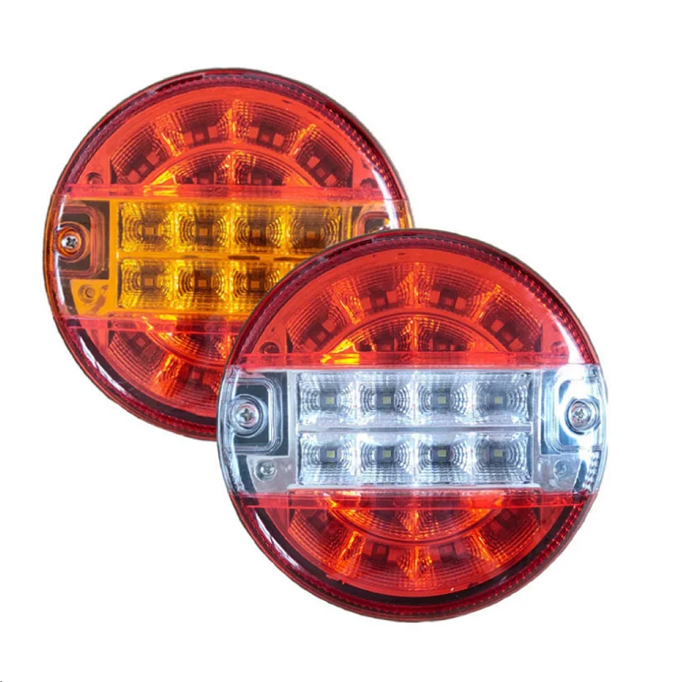 Round Truck Led Rear Tail Light Truck Lighting System Truck Combination ...