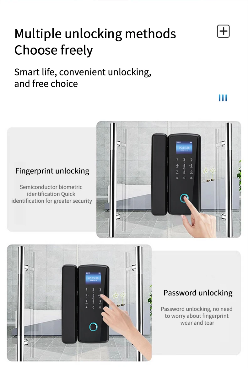 Hot Sell Office Push Sliding Password Card Remote Control Glass Door ...