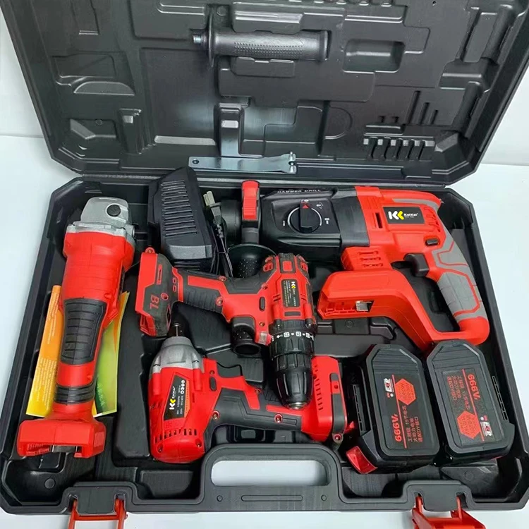 Factory Power Drills Kit 21v Portable Electric Cordless Brushless 18v