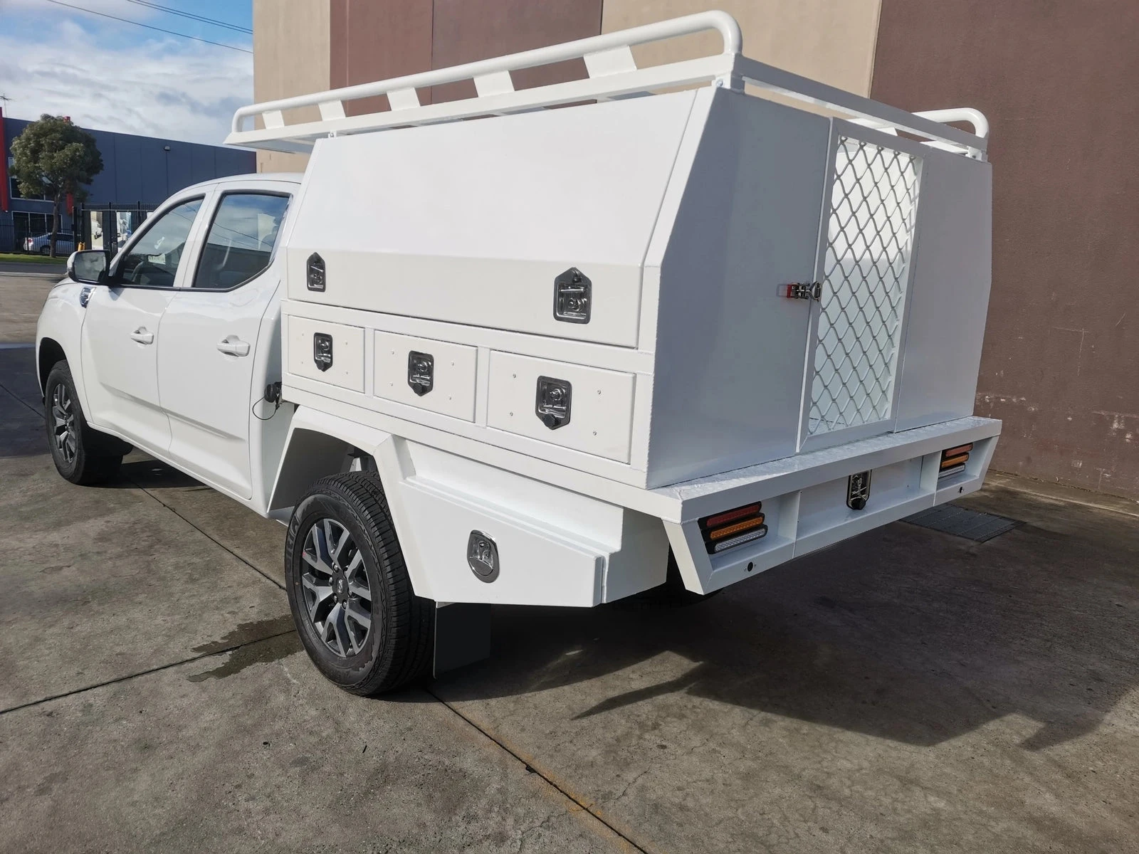 Lamax White Aluminium Ute Canopy Ute Black Toolbox Tray and Canopy Dual ...