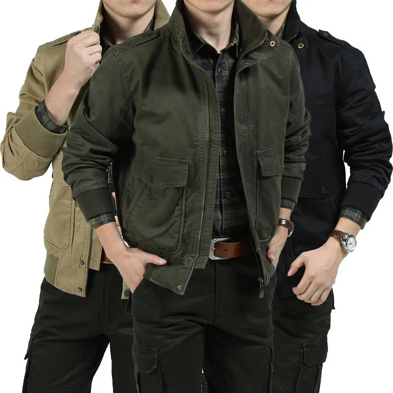 Supply 95% Cotton High Neck Wind Breaker Men Jackets Leisure ...