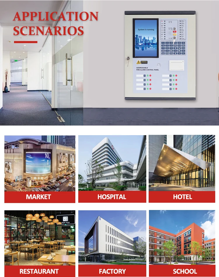 4 Loop Addressable Fire Alarm System Fire Alarm Control Panel With 880 ...