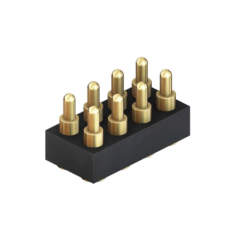 Spring Pogo Pin Connector 2.54mm Pitch Brass Smt 2 Row 4p Accessory For ...