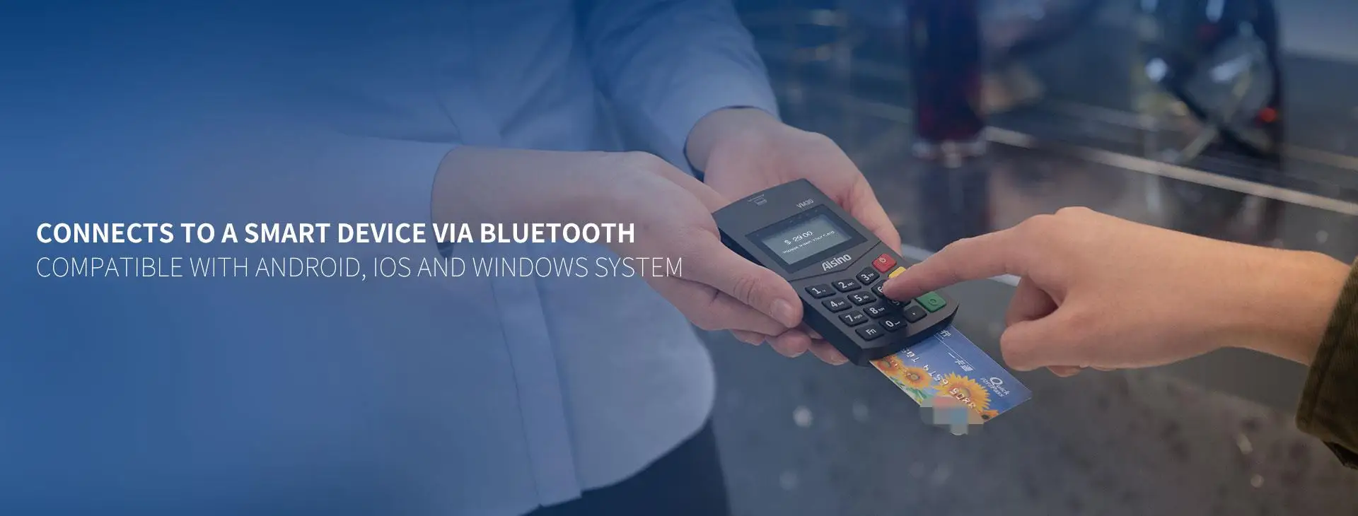 Mpos with Pinpad - Blue Tooth Mini Card Reader for Mobile