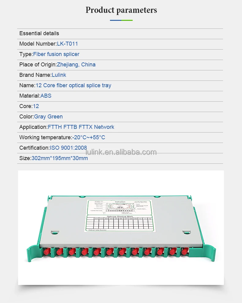 12 Port Fiber Optic Splice Tray For Odf Fiber Termination Box - Buy Odf ...