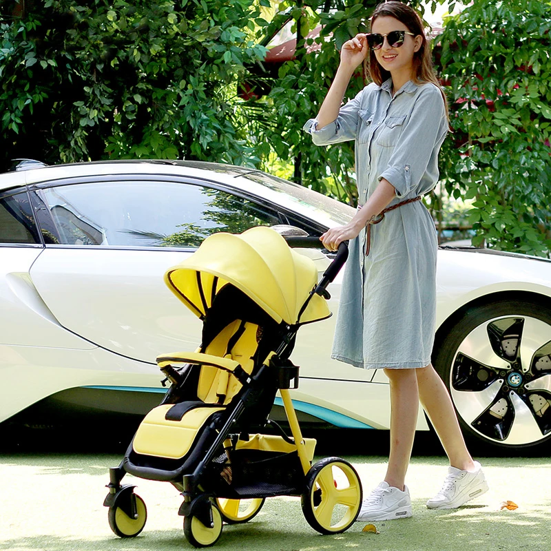 Colorful Wheels Frame Stroller Pram Super Lightweight Baby Stroller ...