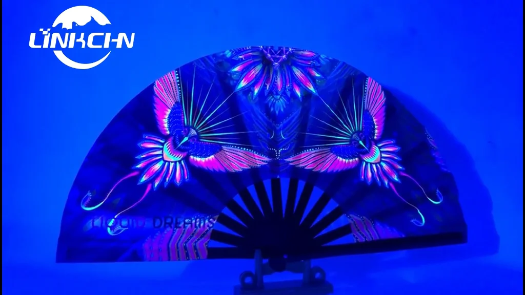 Wholesale Sublimation Custom Printed Large Folding Uv Reactive Hand ...