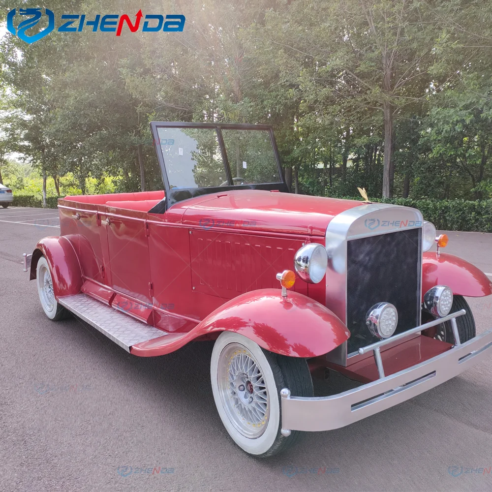 Classic Red Convertible Electric Car with Customizable Options, 72V ...