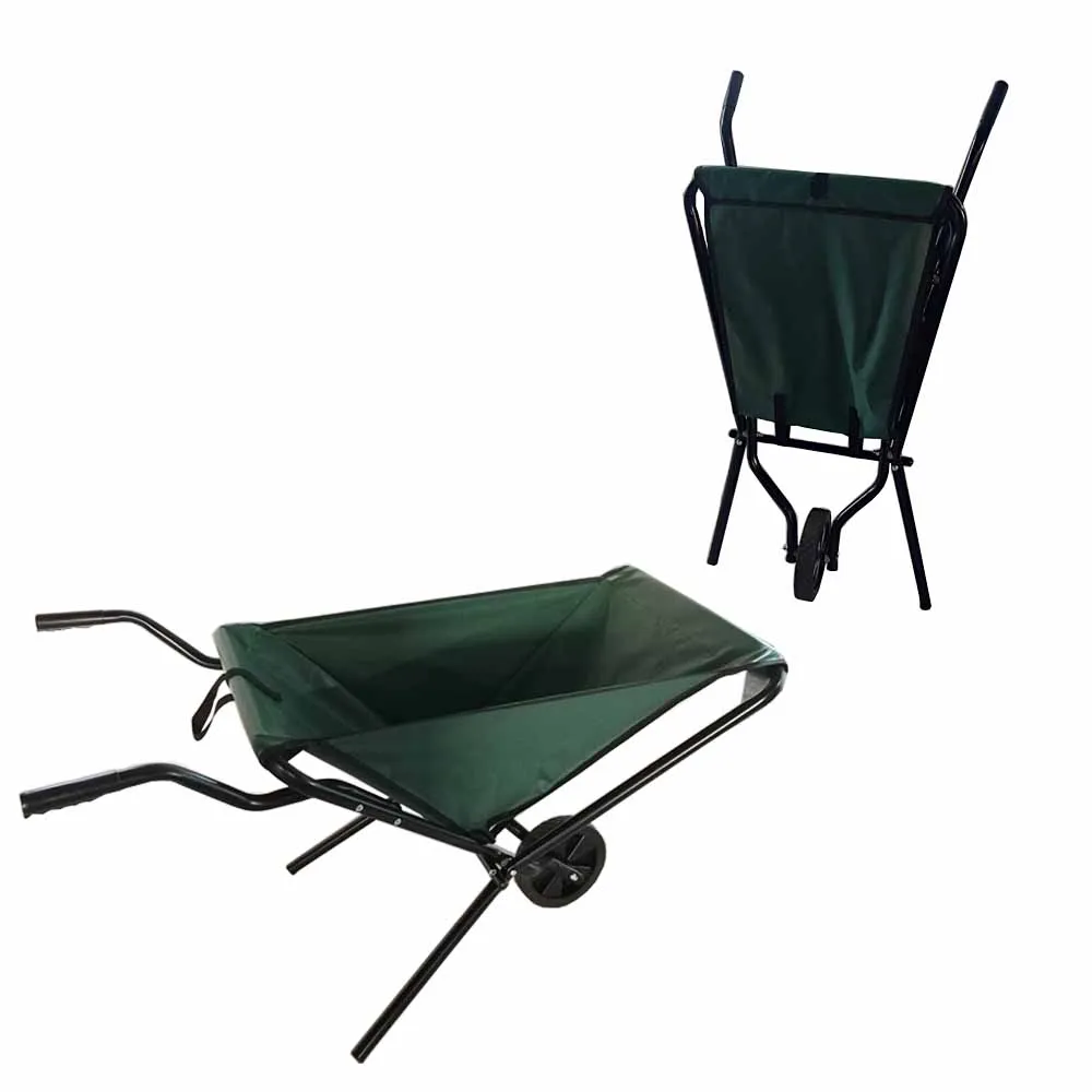 Foldable Canvas Wheelbarrow Lightweight Garden Wheelbarrow Wheel Barrow ...