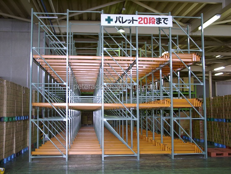 Commercial Warehouse Push Back Storage Racks Push Back Pallet Racking ...