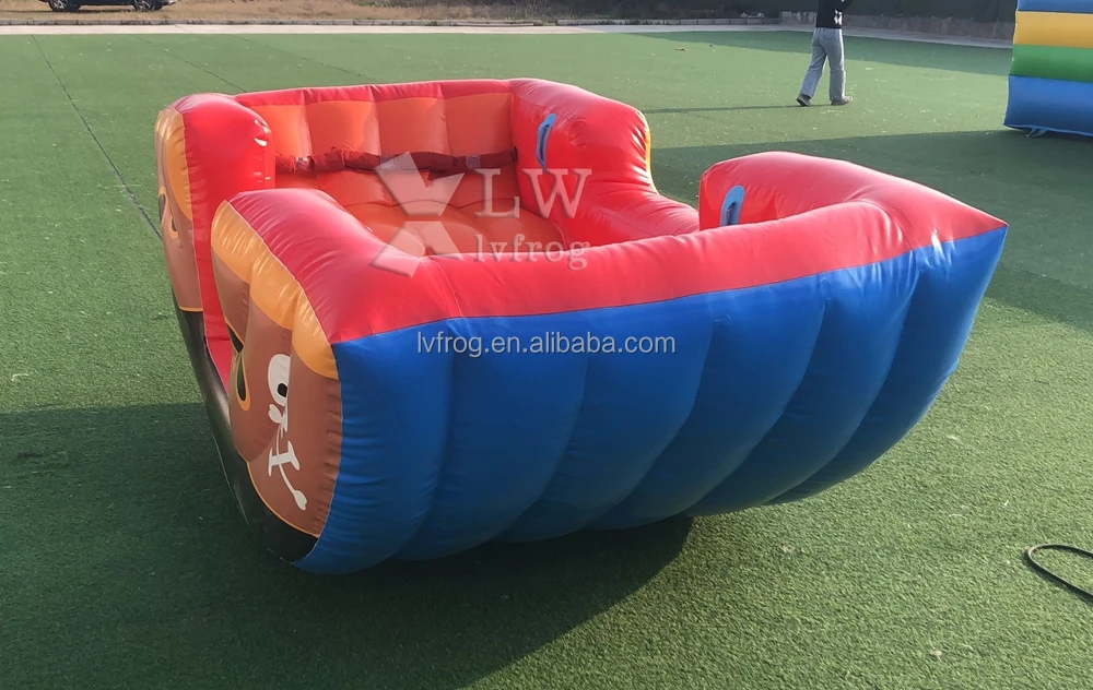 Korea Popular Airtight Inflatable Pirate Ship Viking Seesaw Boat for Kids