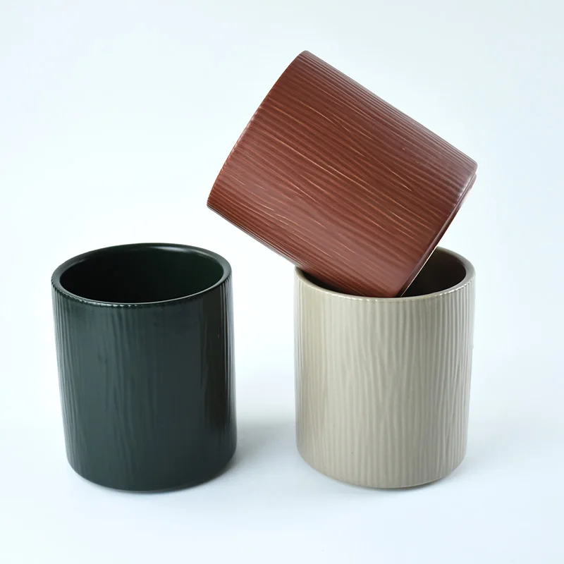 Wood Grain Stirring Tank Can Store Aromatherapy Wax Tank Ceramic Tank ...