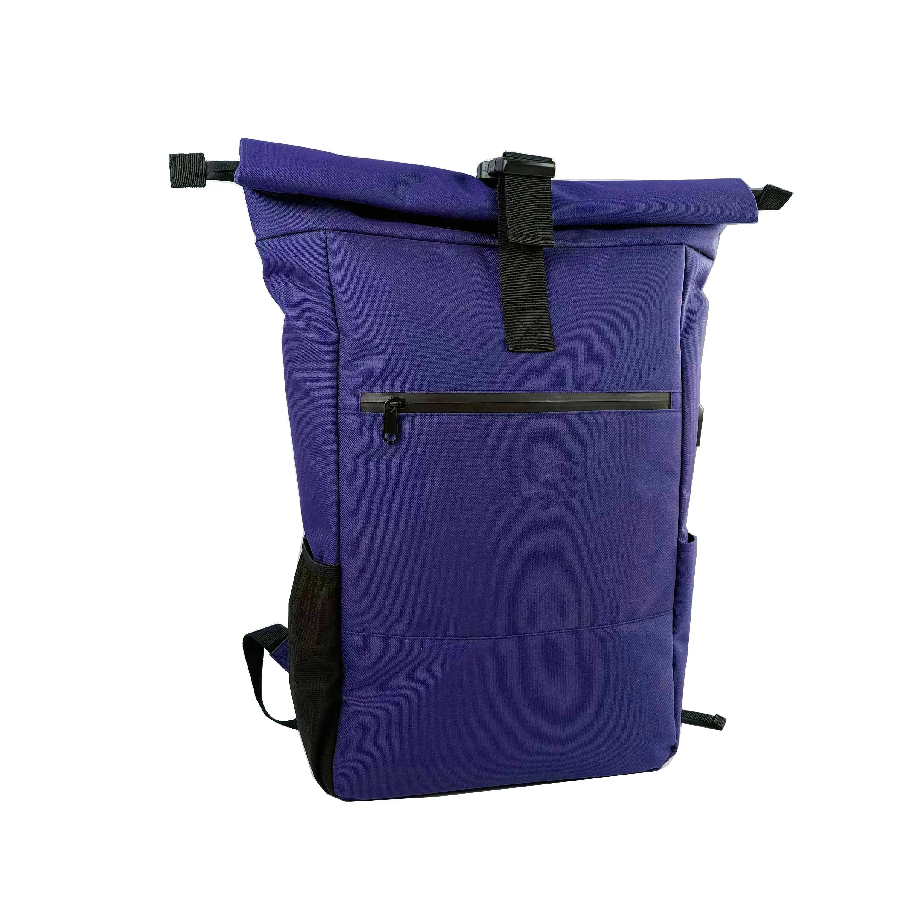 Custom Eco-friendly Rpet Man Travel Backpack Bag Roll Top Fashion ...