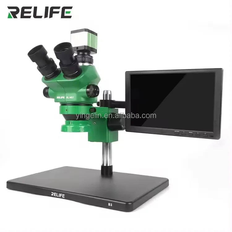 Relife Microscope Relife Rl-m5t-b3 With Large Platform Base Camera and ...