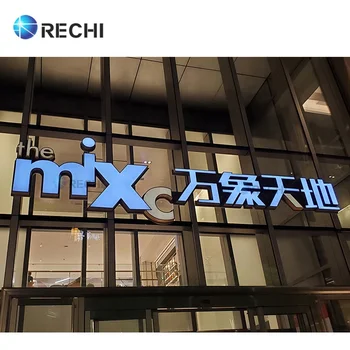 Rechi Shopping Mall Shopfront Logo Sign 3d Illuminated Frontlit Acrylic ...