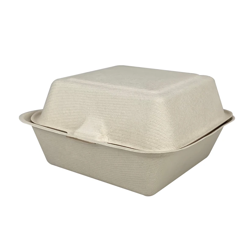 Compostable Biodegradable Heavy Duty Bagasse Food Box 9"x6" Bagasse ...