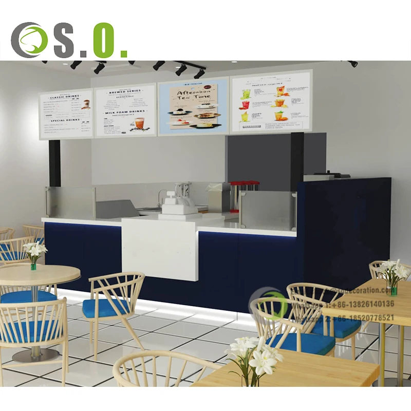 Customized Bubble Tea Shop Interior Design Juice Drink Milk Tea Shop ...