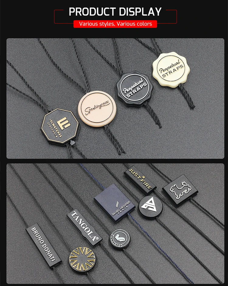 Custom Embossed Logo Hang Tag - Eco-Friendly Plastic Seal Lock