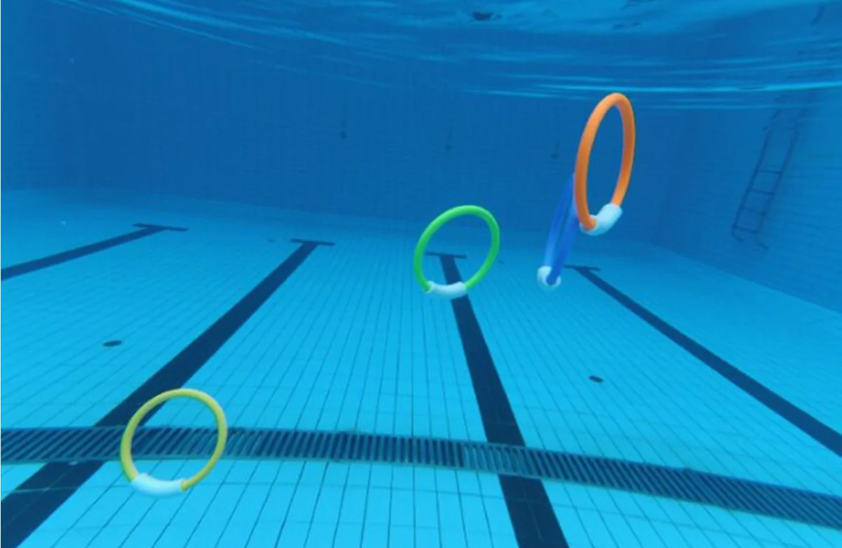 4 Pcs Plastic Colorful Underwater Swimming Pool Diving Rings For Dive ...