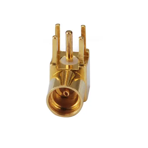 MMCX Right Angle Thru Hole PCB Mount Jack Gold-plated