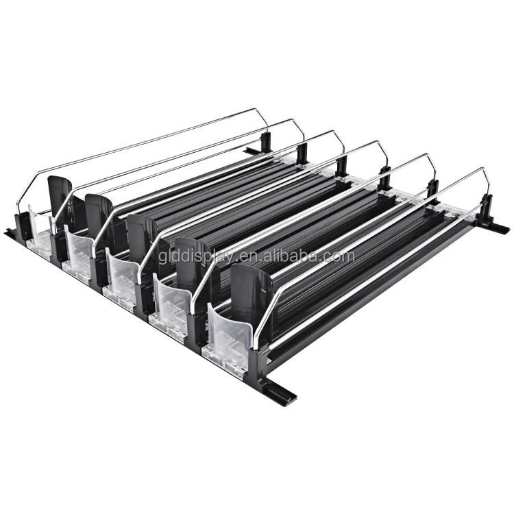 Supermarket Plastic Automatic Fridge Auto Feed Spring Loaded Bottle ...