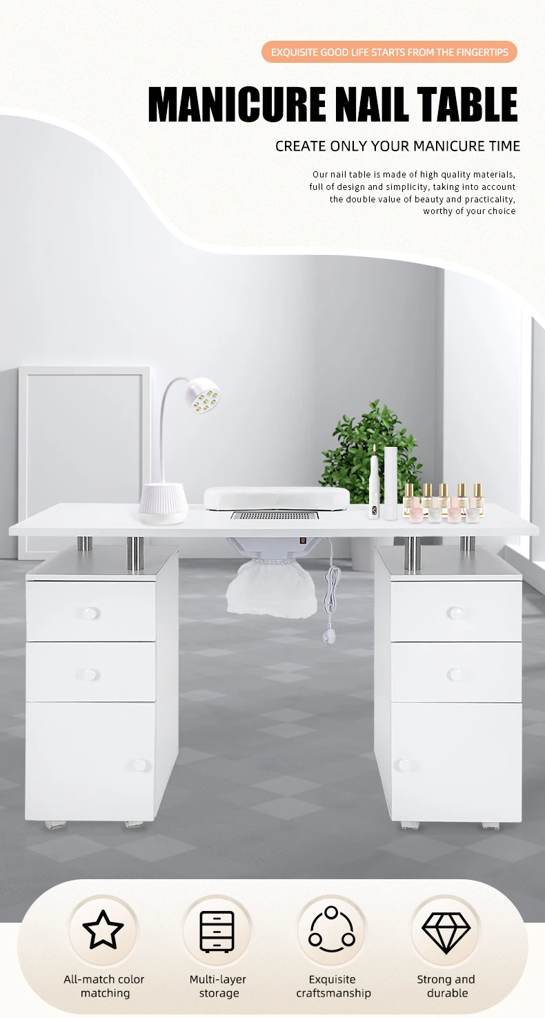 Wholesale Professional Nail Table Multi-Functional Beauty Salon ...