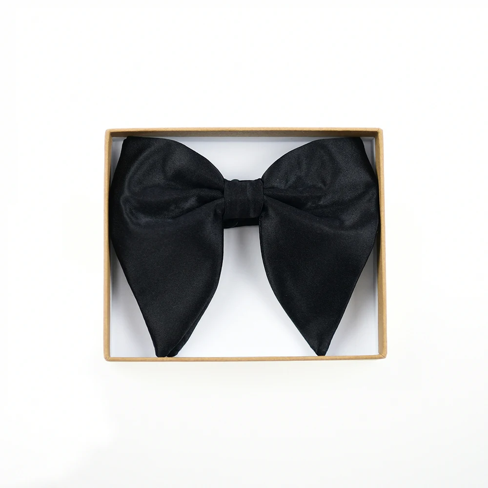 Cuyino Luxury 100% Silk Charmeuse Satin Evening Large Bow Ties Drop ...