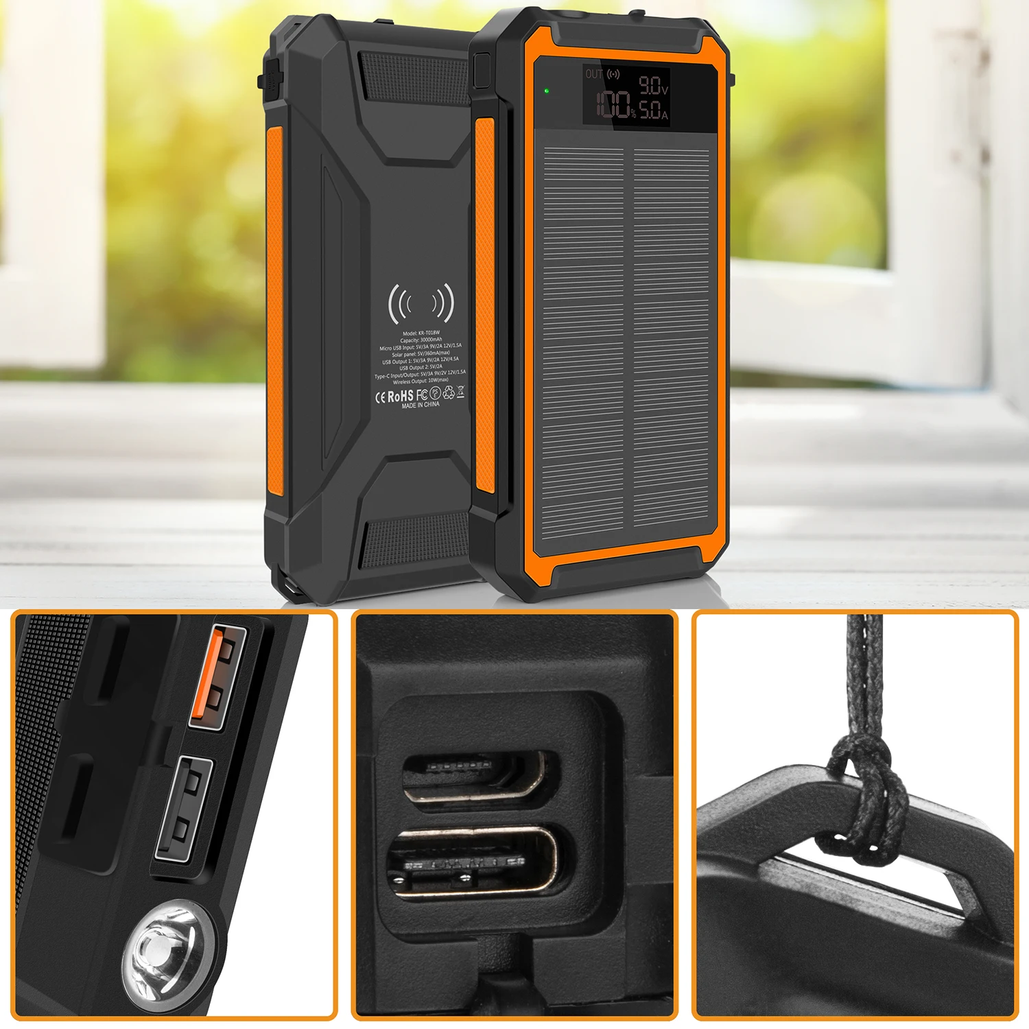 Lcd Display Pd18w Type C Wireless Lithium Ion Batteries Power Supply ...