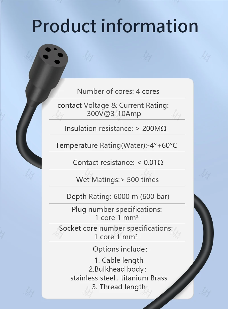 BH4F Deep Water Subsea Connectors Waterproof Plug Bulkhead Circular ...
