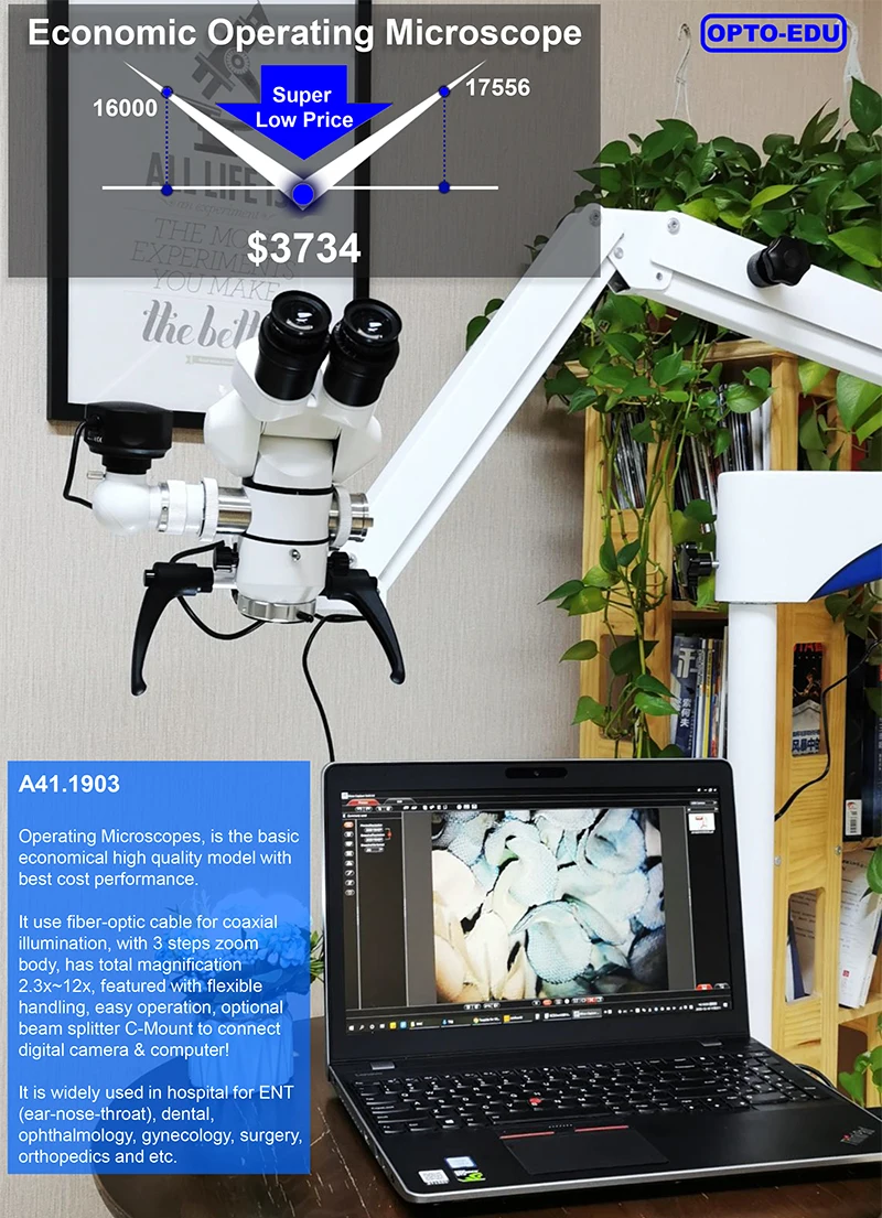 OPTO-EDU A41.1903 Surgical Operating Microscope for Medical Dental Lab