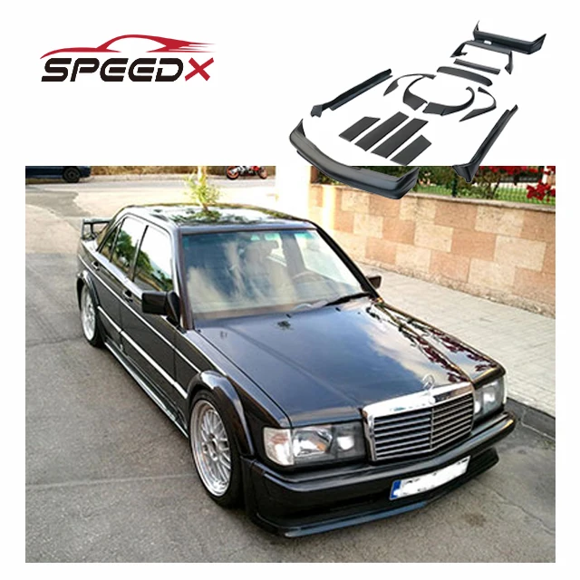 For Mercedes W201 190e Body Kit Evo2 Front Bumper Rear Bumper Fender ...