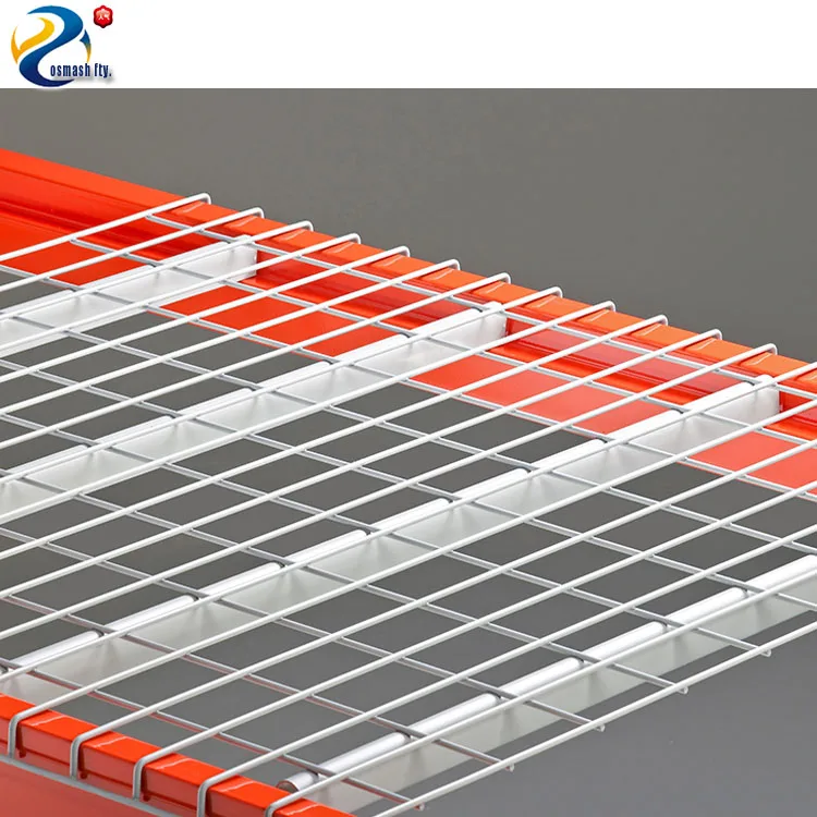 Used Industrial Warehouse Perforated Metal Shelving Rack Wire Decking ...