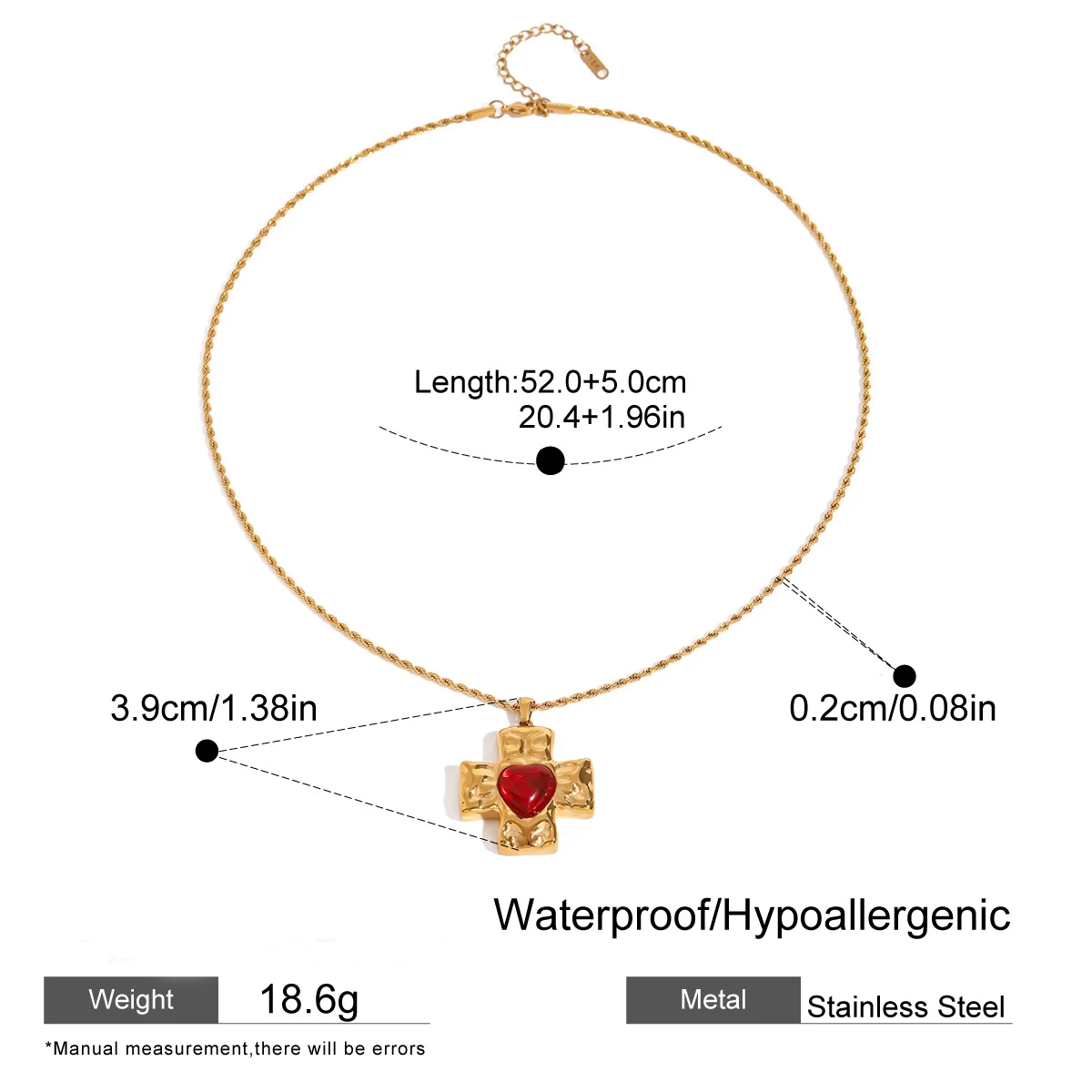 ERESI Personalized Customization Fashion Jewelry Waterproof 18K Gold ...