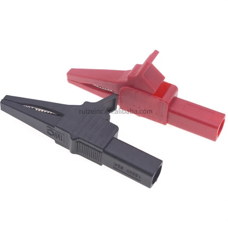 PA sheath 32A high voltage test crocodile clip with 4MM Jack fully ...