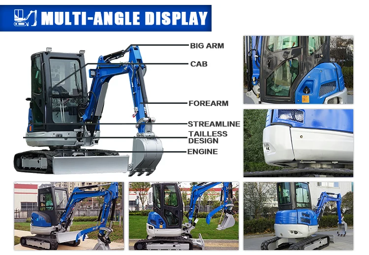 China Minibagger Microbagger Mini Bagger Bager Machine 1t 2 T 2.5t 3t ...