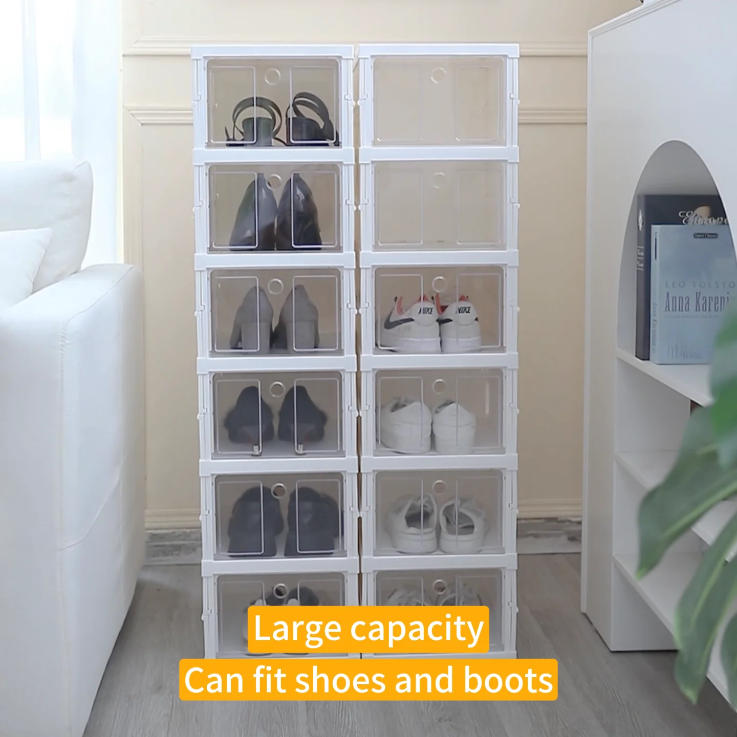 Custom Foldable Folding Shoes Storage Box Plastic Portable Shoe Rack ...