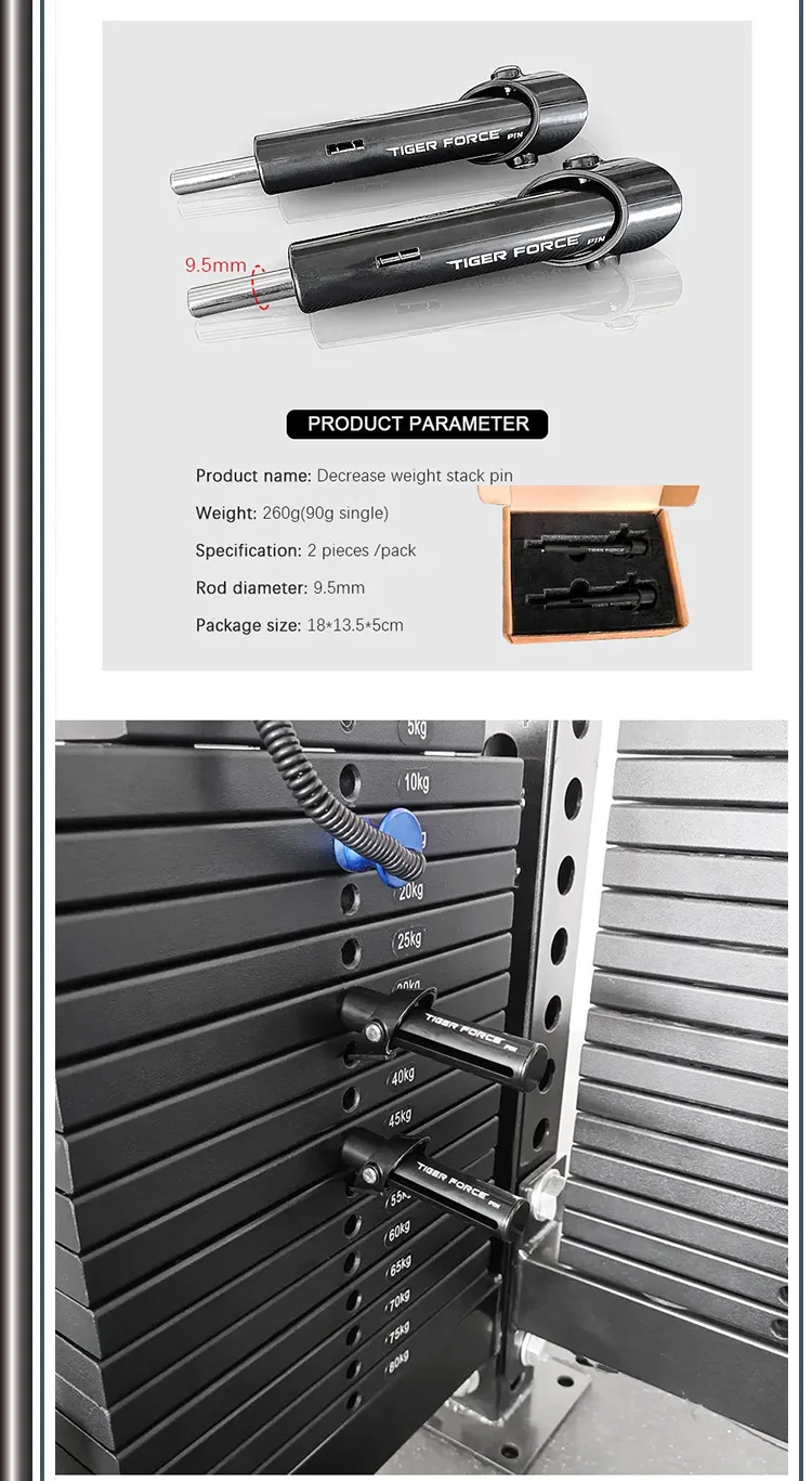 Wholesale Load Reduction Free Fall Accessories Gym Dropset Pin High Performance Weight Stack Pin