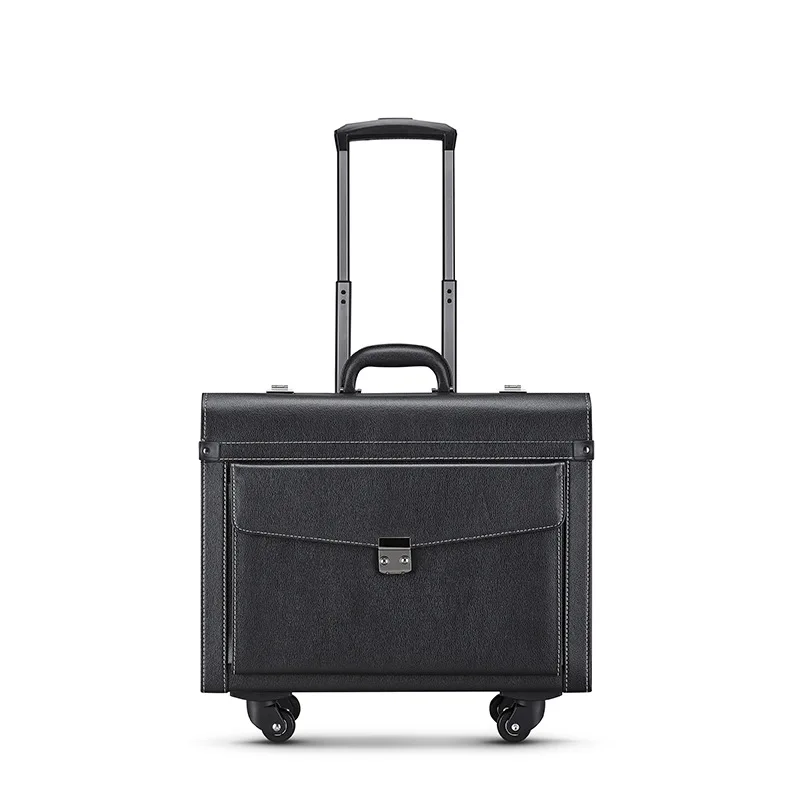 Popular Unisex Captain's Box PU Leather Stewardess and Pilot Luggage ...