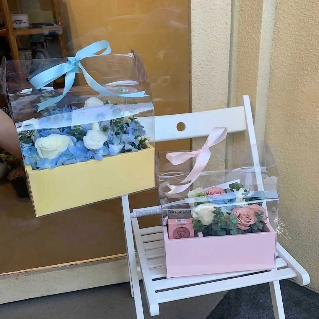 Exquisite Flower PVC Wedding Birthday Holiday Pastry Dessert Box ...