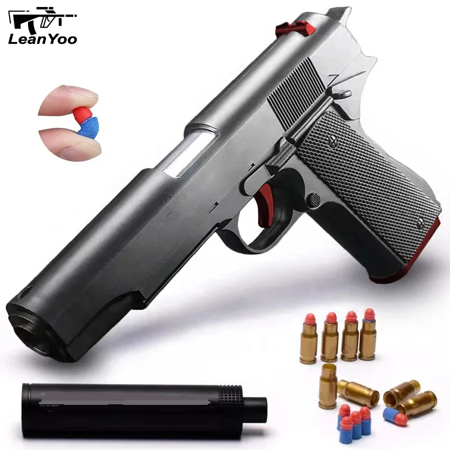 1911 Soft Foam Blaster Toy Gun Shell Ejecting Soft Bullet Toy Gun For ...